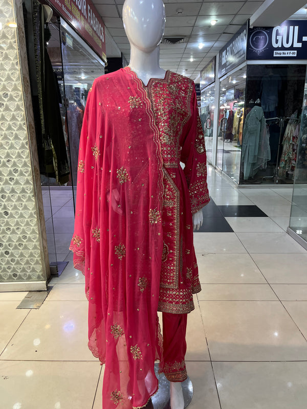 Balochi Kurta 3-Piece Set by parveenNaaz - Traditional Silk with ...